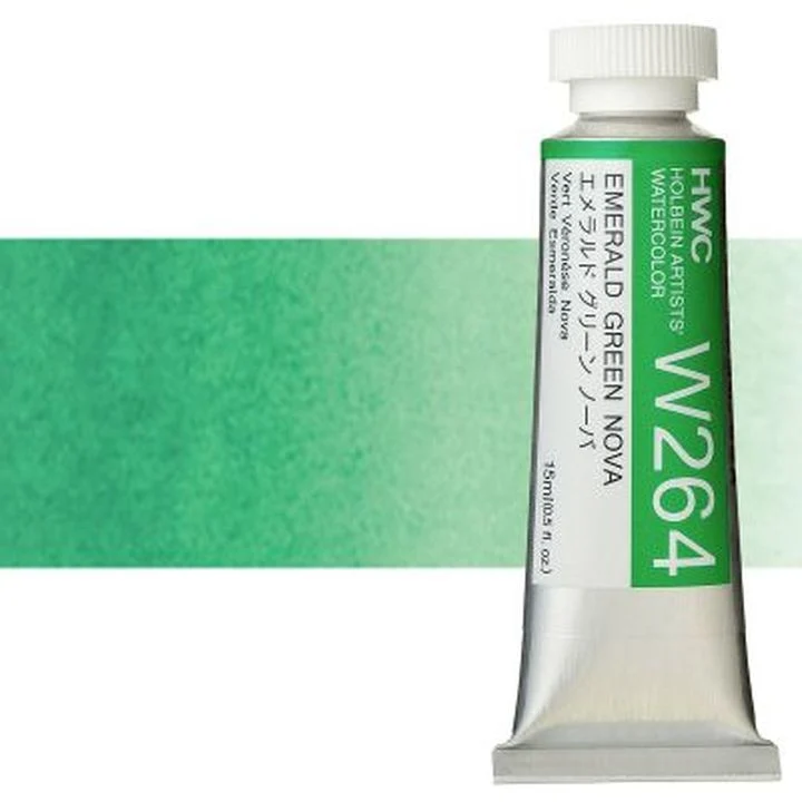 Profesionalne akvarel boje Holbein Artists 15 ml | nijanse zelene – smaragdno zelena nova