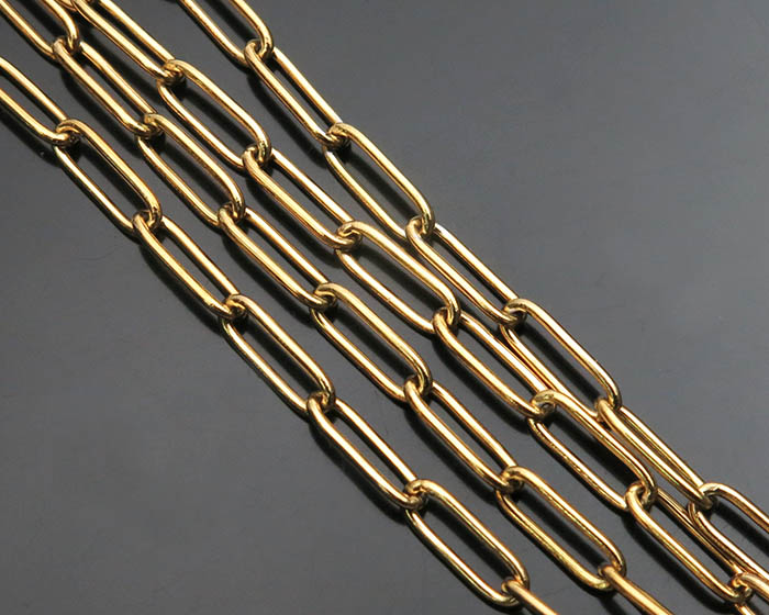 LAN-G(05) LANAC 9X3MM -STAINLESS STEEL – GOLD COLOR (1M)