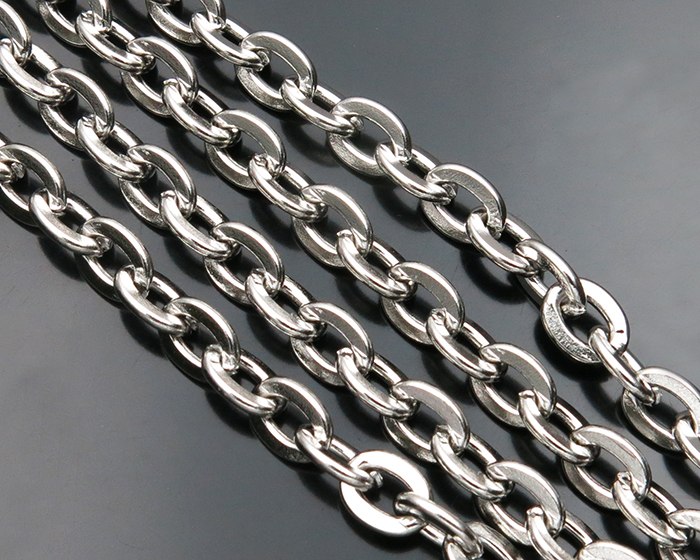 LAN-H(04) LANAC 6X5MM – STAINLESS STEEL (1M)