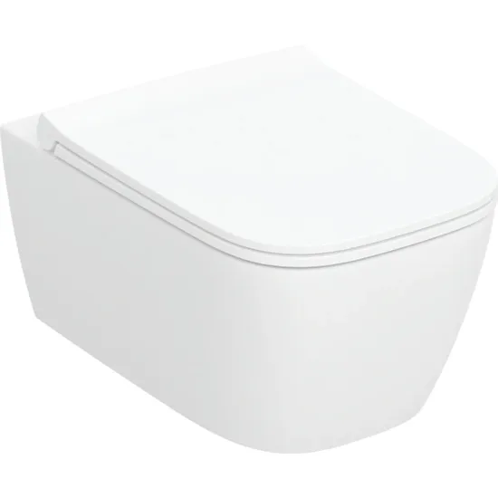 GEBERIT SMYLE SQUARE SET KONZOLNA WC ŠOLJA TURBOFLUSH SA WC DASKOM, SOFT-CLOSE, TAKE OFF