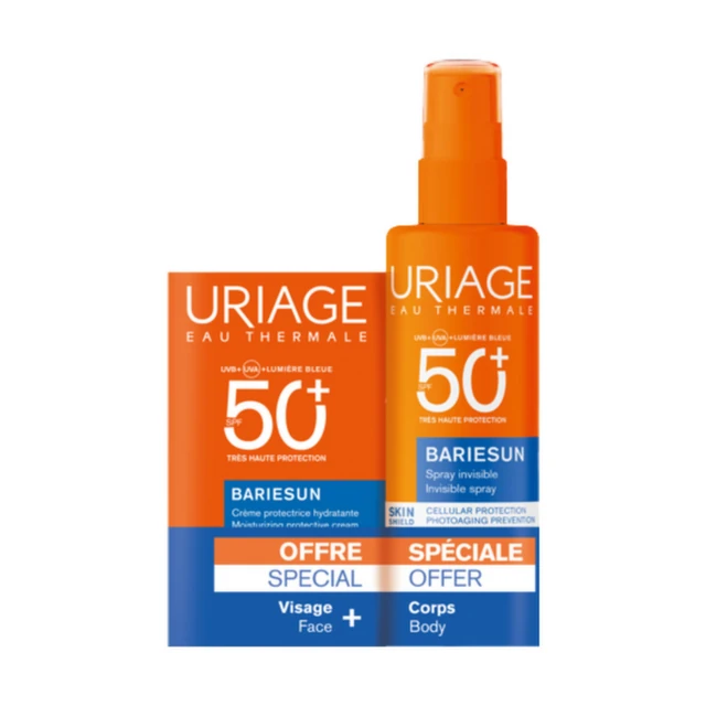 Uriage Bariesun Sprej SPF 50+, 200 ml+ Krema SPF 50+, 50 ml PROMO