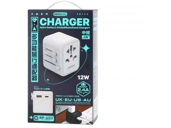 Remax Putni adapter 2.4 A RP-U23 UK/EU/US/AU