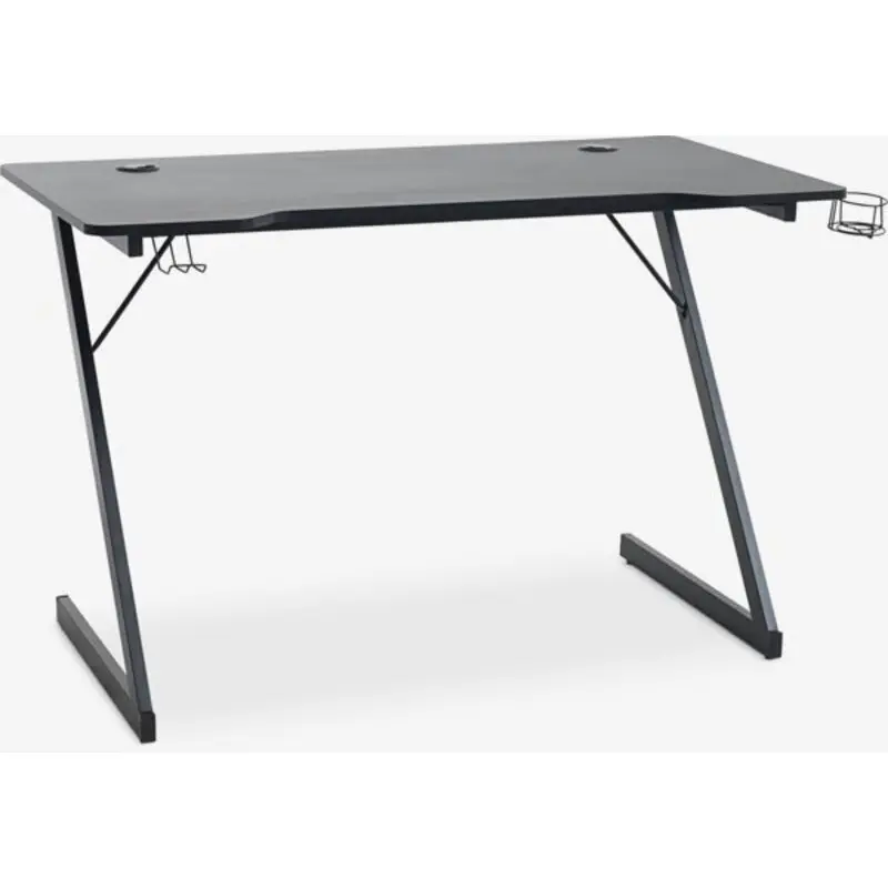 Gejmerski sto 60x120 cm, sa držačem za čaše i slušalice, crna