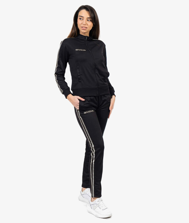 Dámska súprava TUTA REVOLUTION SUMMER DONNA čierna-strieborná 2XL