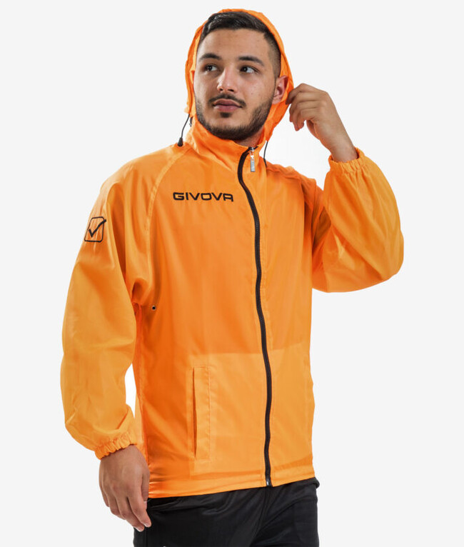Bunda RAIN BASICO fluo oranžová XS