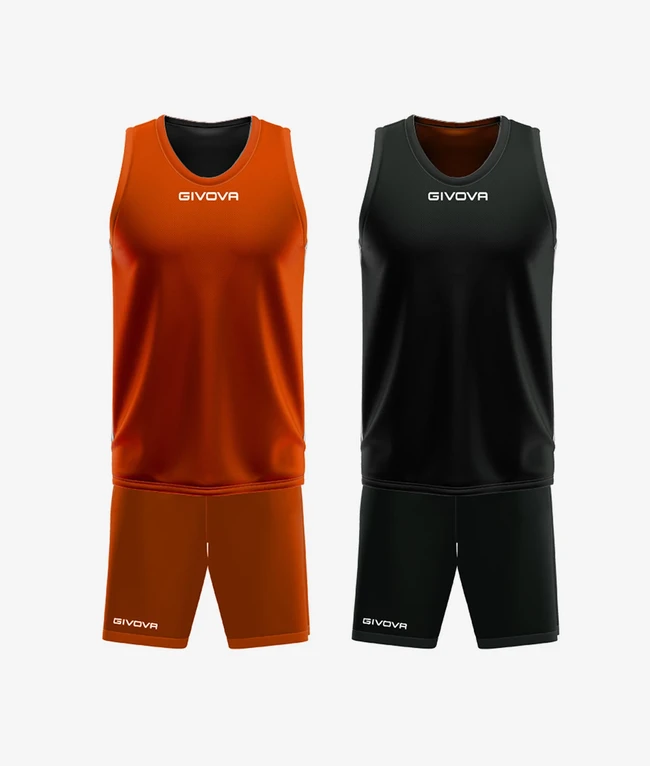 Basketbalový set KIT DOUBLE oranžová-čierna XL