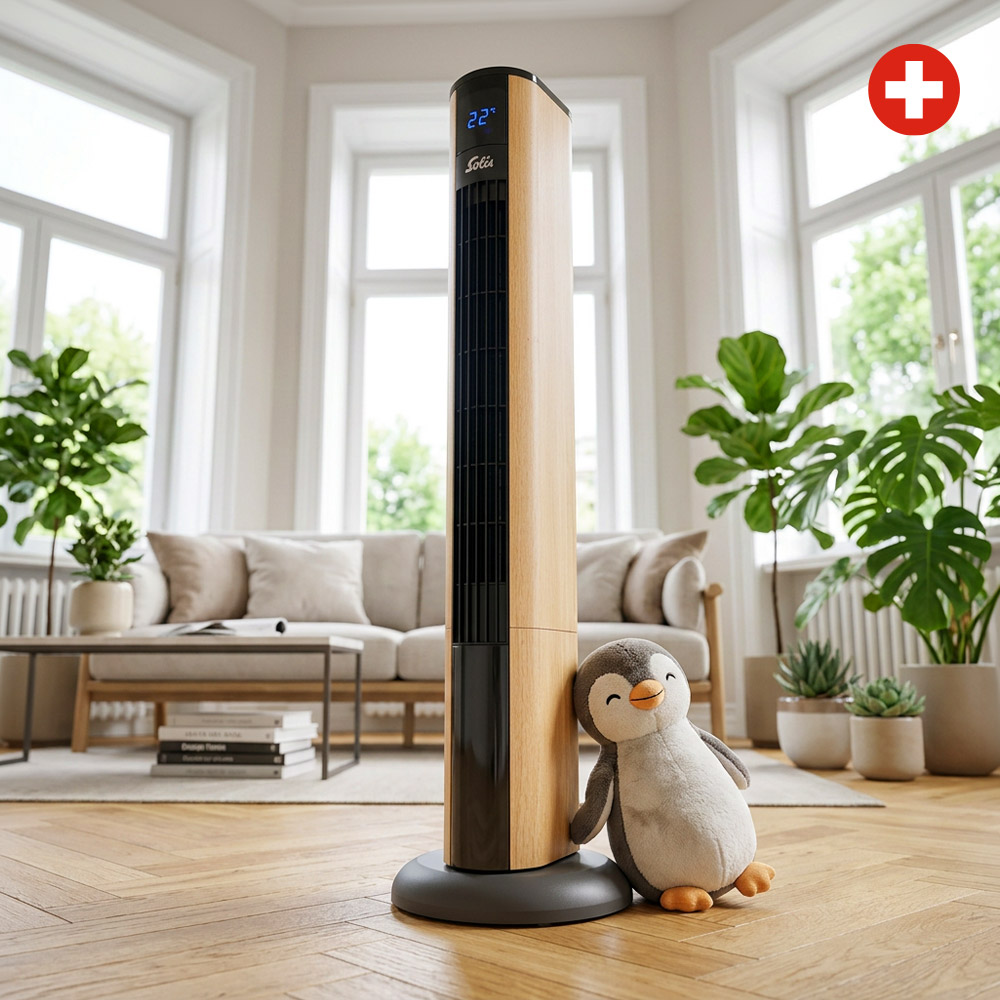 Stubni ventilator u boji drveta