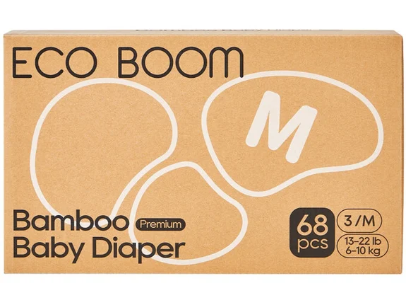 Eco Boom Pelene za bebe biorazgradive Pure Premium M 6-10kg 68kom