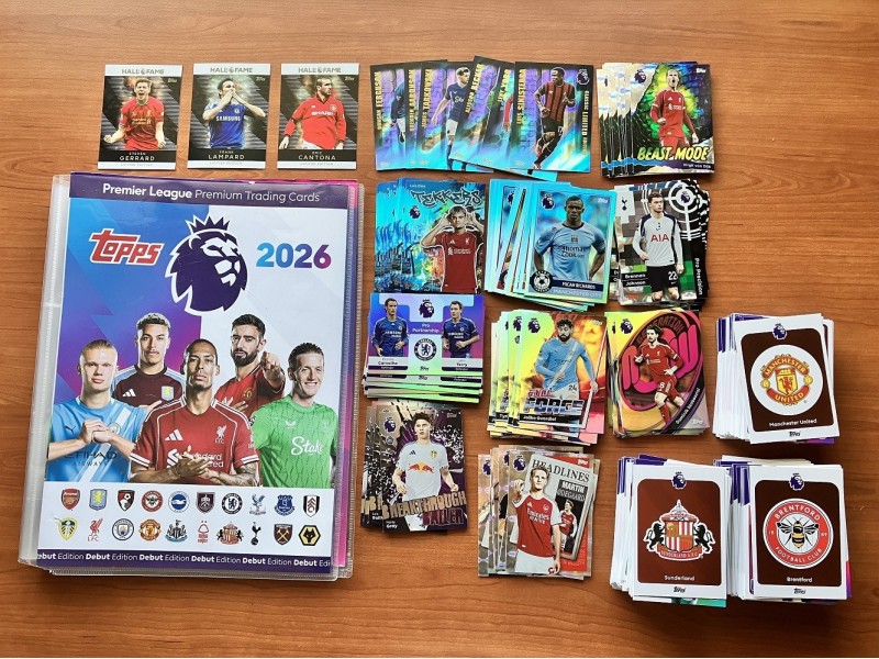 Premijer Liga Topps Lot 350x + Binder