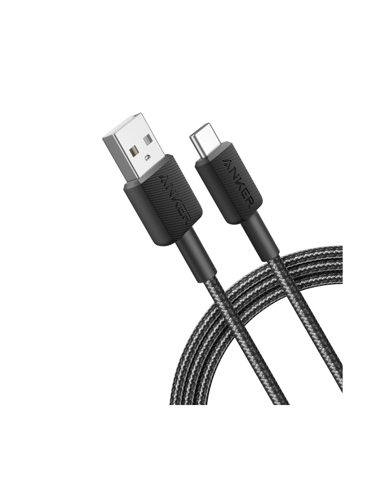 ANKER 322 USB tip-A na USB tip-C kabl M/M 0.9m, 18W, pleteni, crni