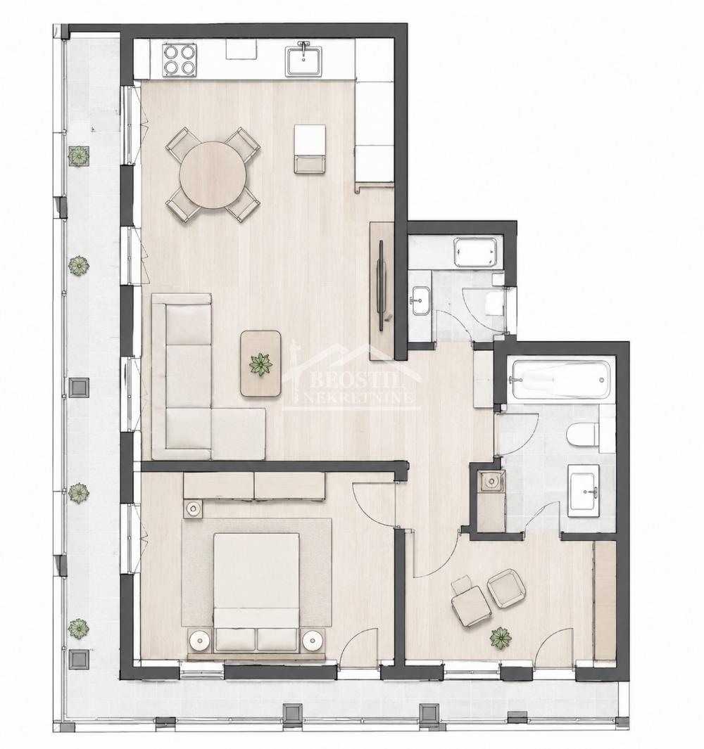 Novogradnja kod hotela Mar, 73m2 ID#25589
187.930 €