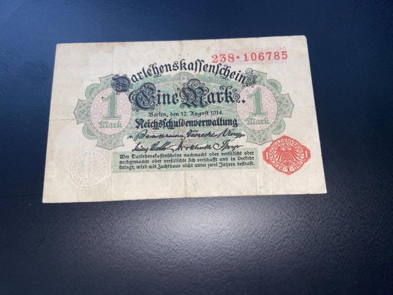 NEMAČKA 1 MARKA.1914.