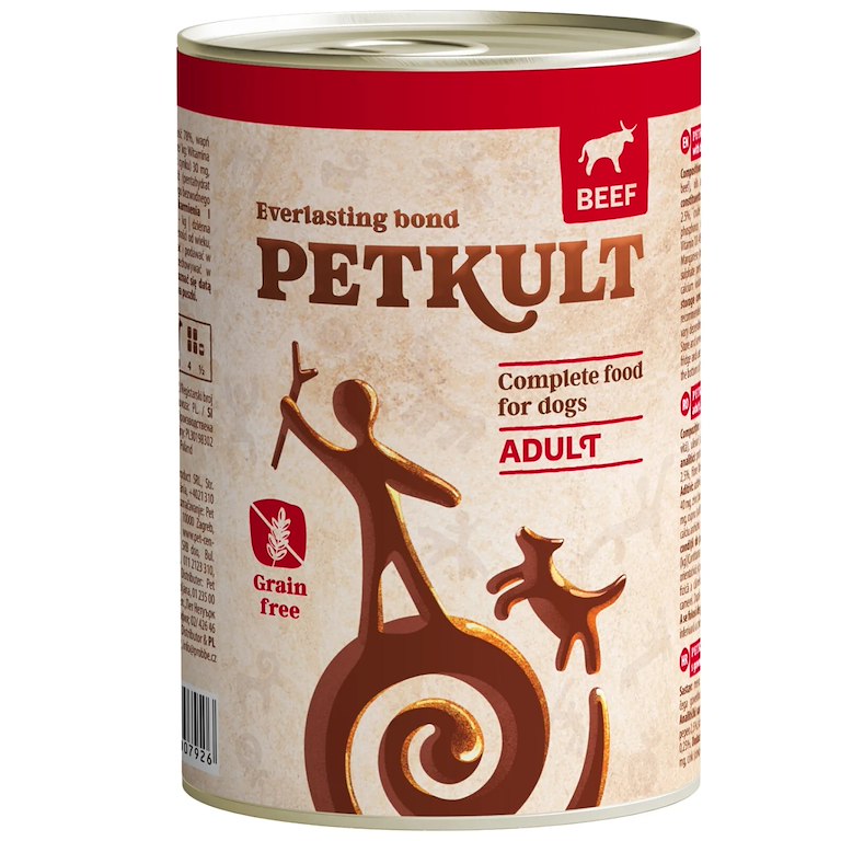 PETKULT mesni komadići, govedina, bez žitarica