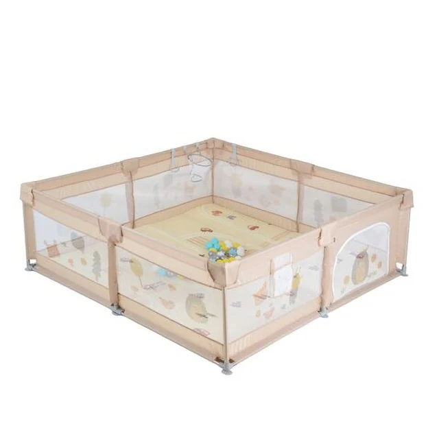 Moni GameZone ogradica za bebe 150x200 cm sa podlogom i lopticama Beige