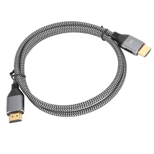 HDMI na HDMI kabl 2.1 GOLD 8K (m/m) 2m sivi