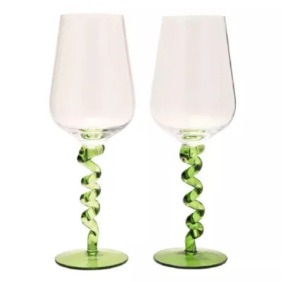 Čaša za vino set 2 - Raspberry Blossom, Wiggle Stems
