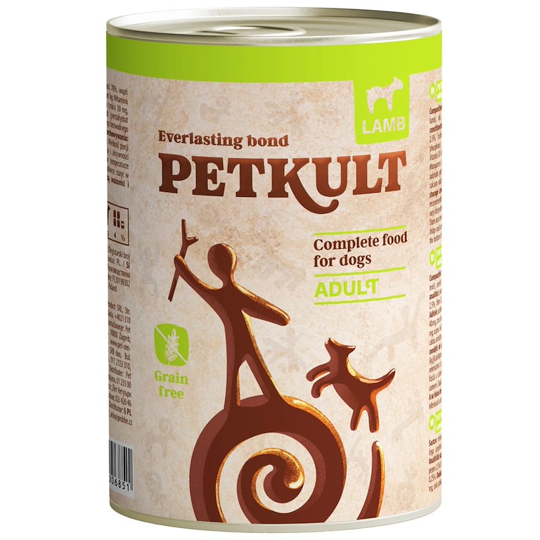 PETKULT mesni komadići, jagnjetina, bez žitarica, 400g