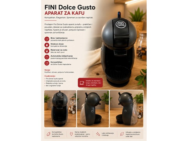 Aparat za kafu Dolce Gusto