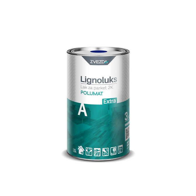 ZVEZDA lignoluks lak za parket extra A 1.5l polumat