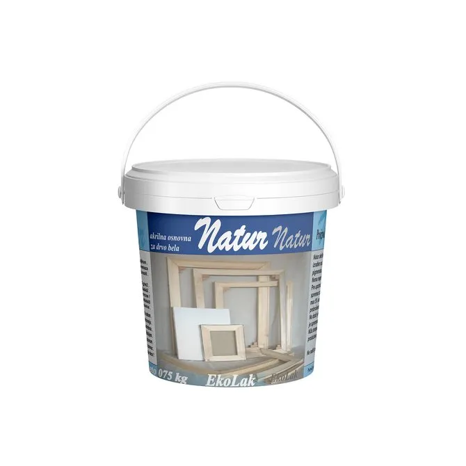 EKOLAK natur osnovna boja za drvo 0.75l bela