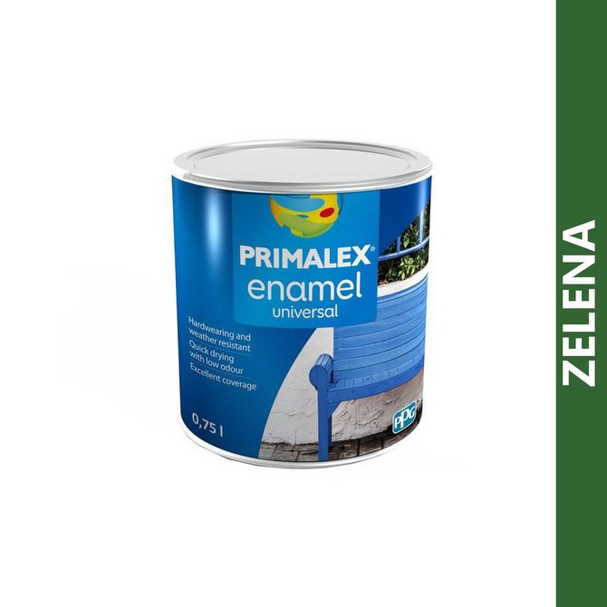 PRIMALEX akrilna boja za drvo i metal 0.75l zelena