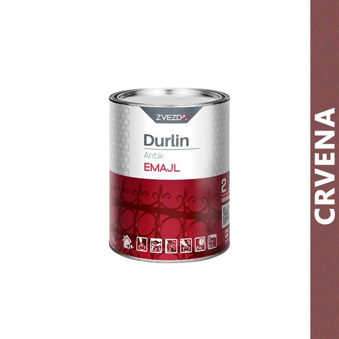 DURLIN antik emajl za metal 1 kg crvena