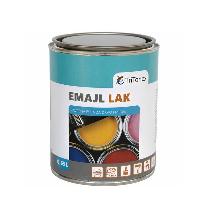 TRITONEX emajl lak 0.65l crni