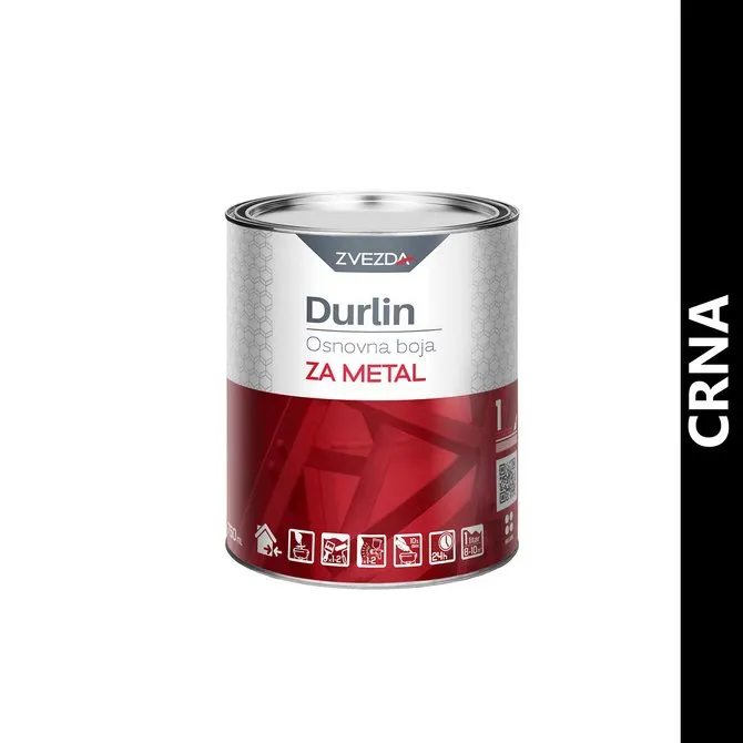DURLIN osnovna boja za metal crna 0.75l