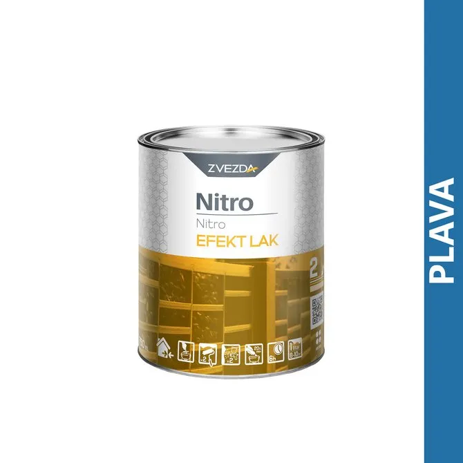 ZVEZDA nitro efekt lak za metal plava 0.75l