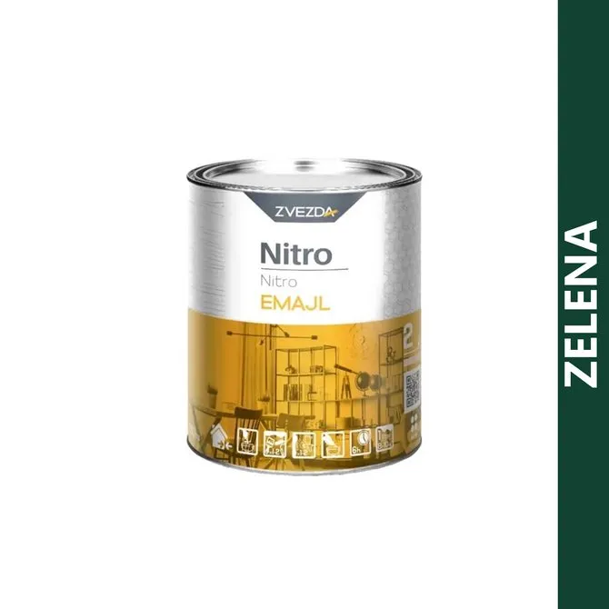 ZVEZDA nitro boja za drvo i metal zelena 0.75l