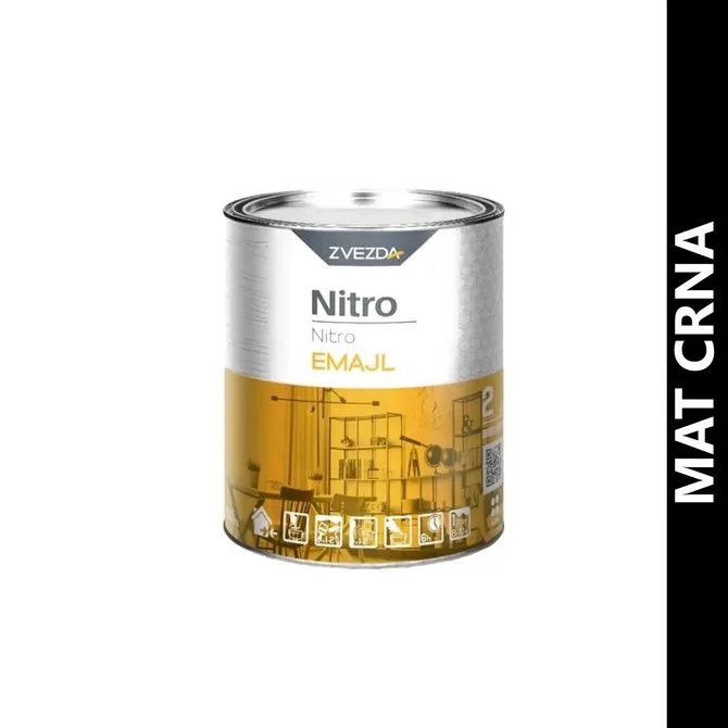 ZVEZDA nitro boja za drvo i metal mat crna 0.75l