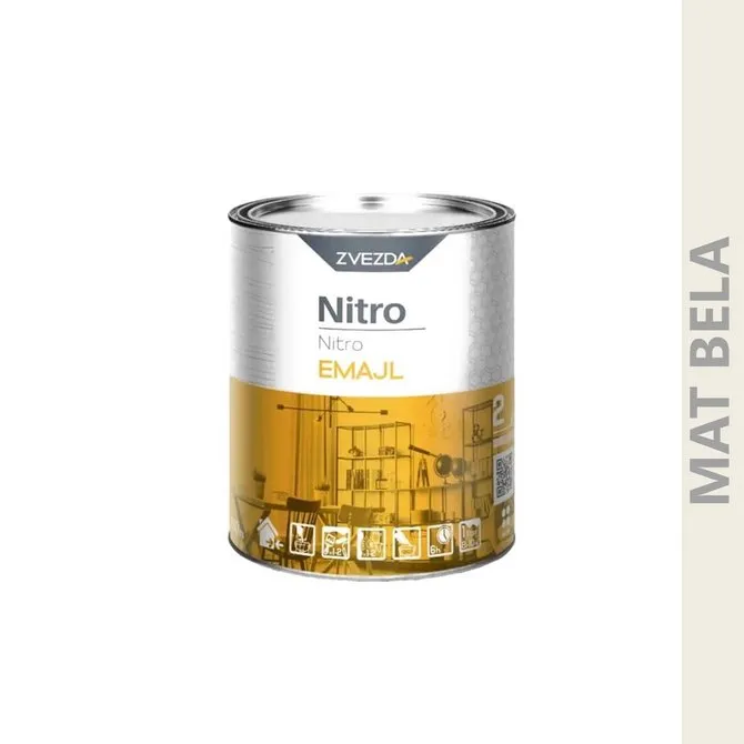 ZVEZDA nitro boja za drvo i metal mat bela 0.75l