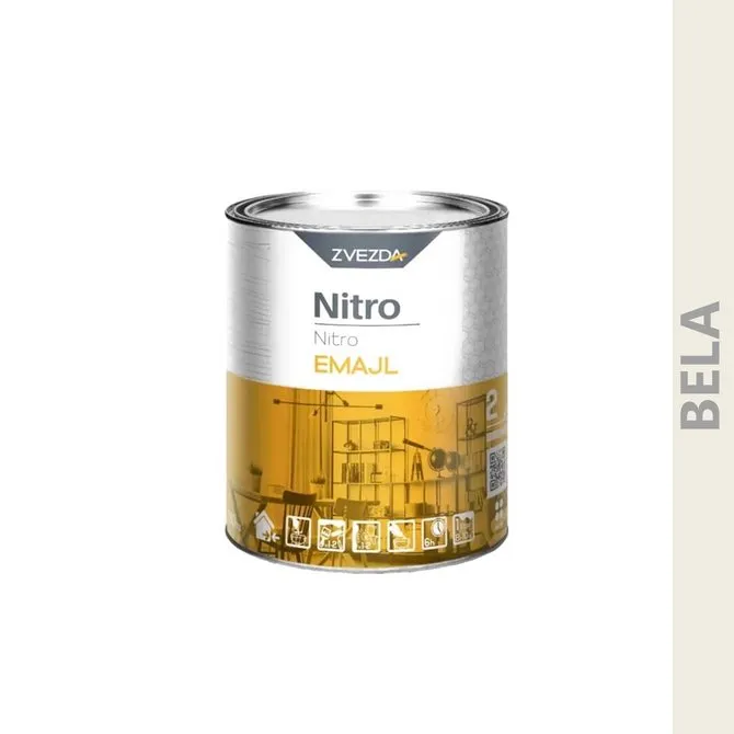 ZVEZDA nitro boja za drvo i metal bela 0.75l