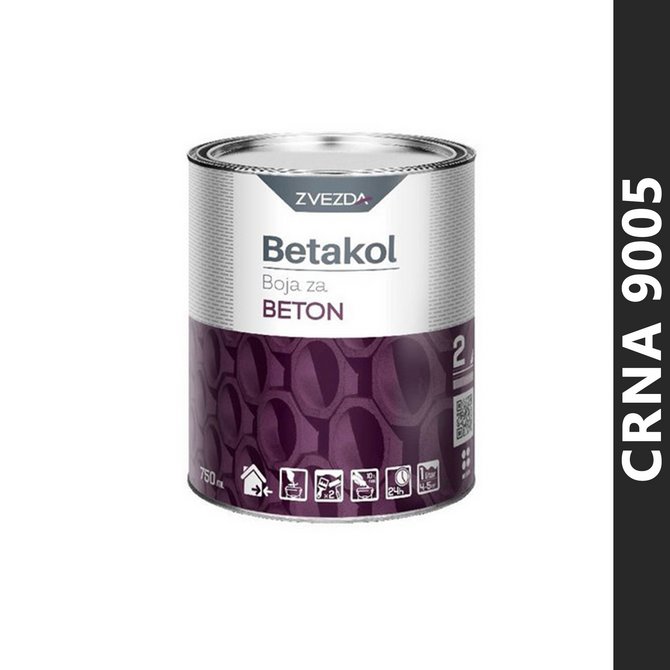 ZVEZDA betakol boja za beton 0.75 crna