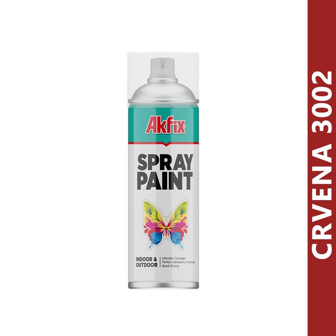 AKFIX boja u spreju 3002 crvena 400 ml