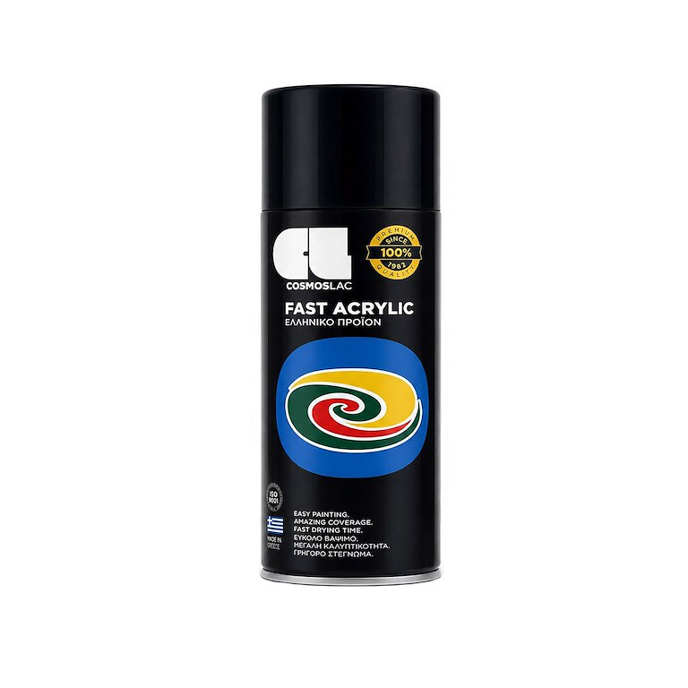 COSMOSLAC sprej za drvo i metal crni 400ml RAL9005