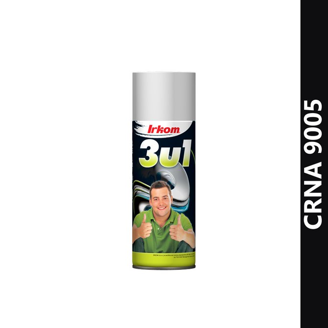 IRKOM 3 u 1 sprej crni 9005