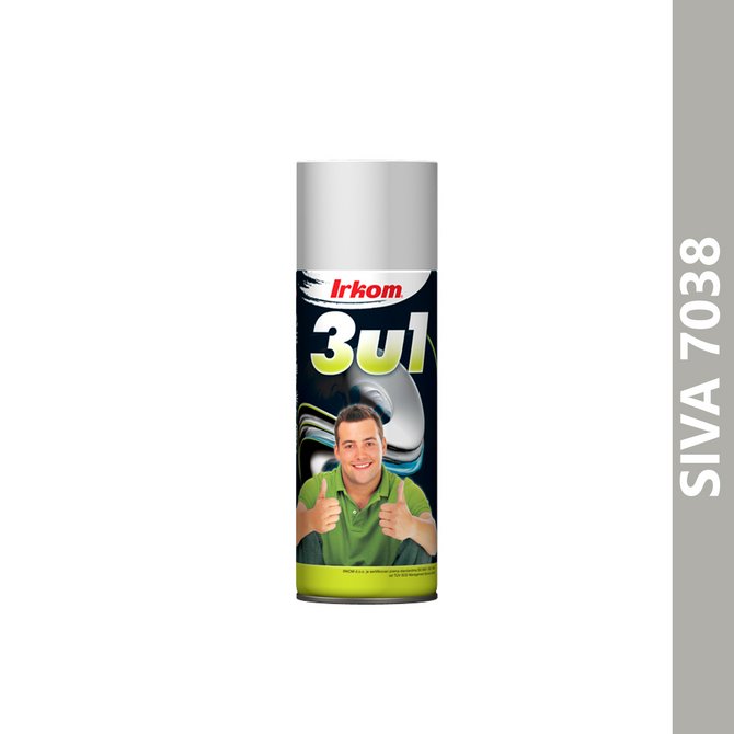 IRKOM 3 u 1 sprej siva 7038