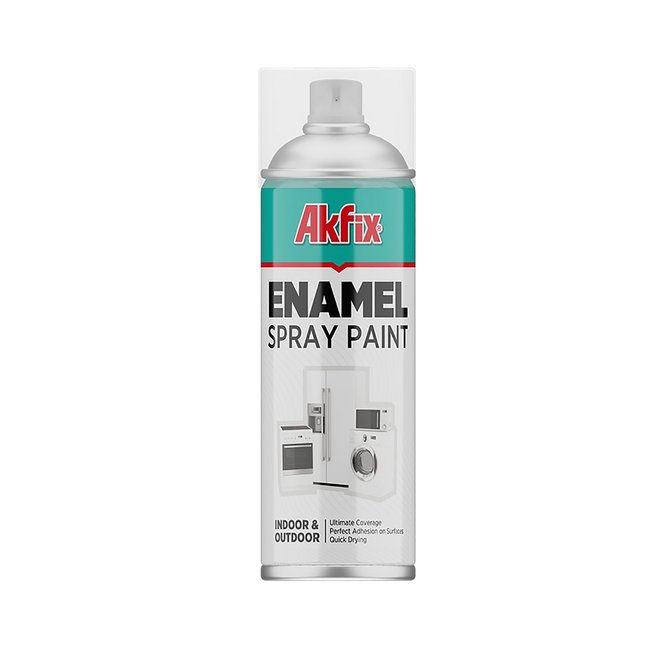 AKFIX boja za emajlirane površine u spreju 400 ml bela