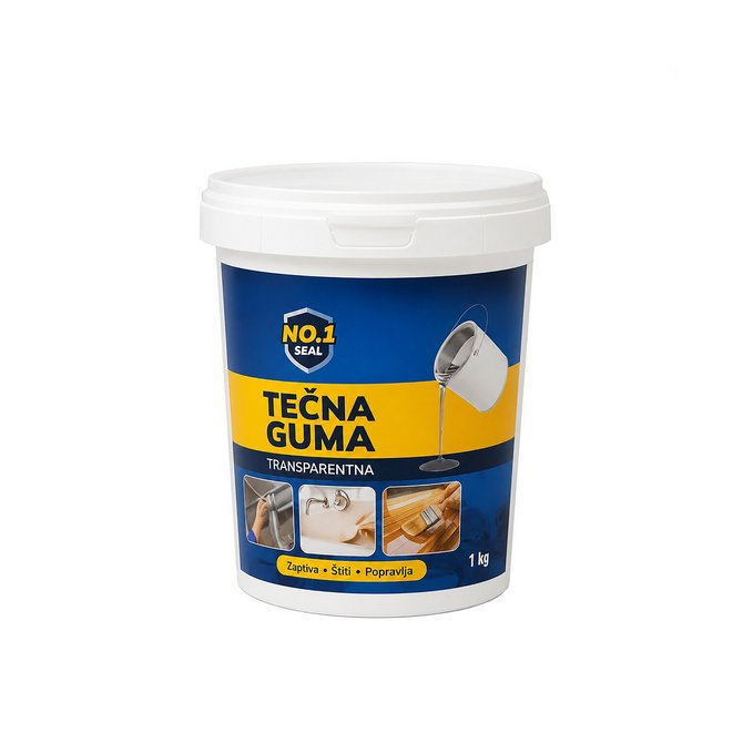 No.1 SEAL tečna guma 1kg transparentna