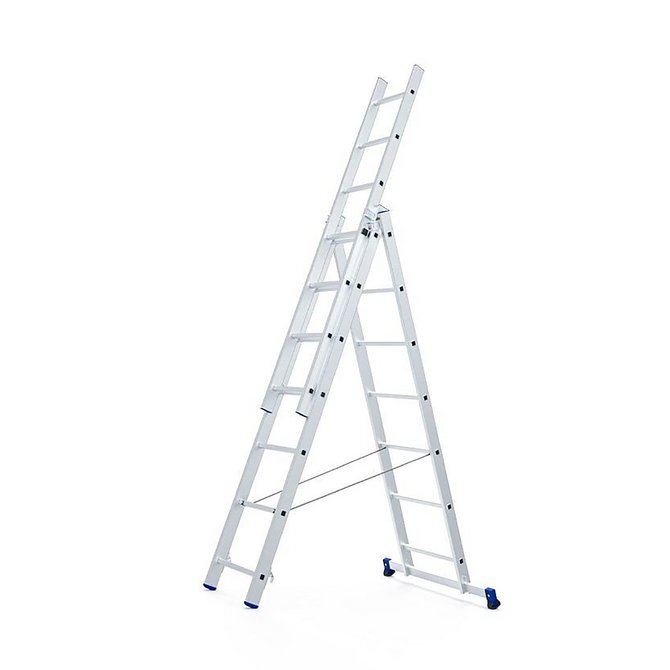 Trodelne aluminijumske merdevine 3x7 gazišta