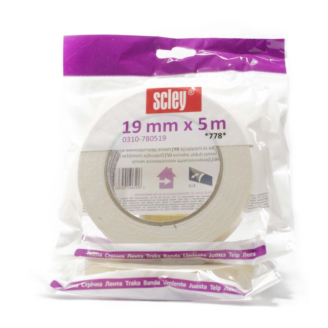 SCLEY duplo lepljiva penasta 19mmx5m