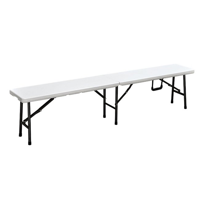 Sklopiva klupa plastična bela 180cm