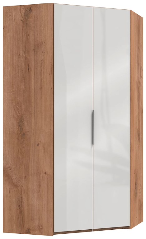 UGAONI ORMAR bela, boja hrasta 120/236/120 cm