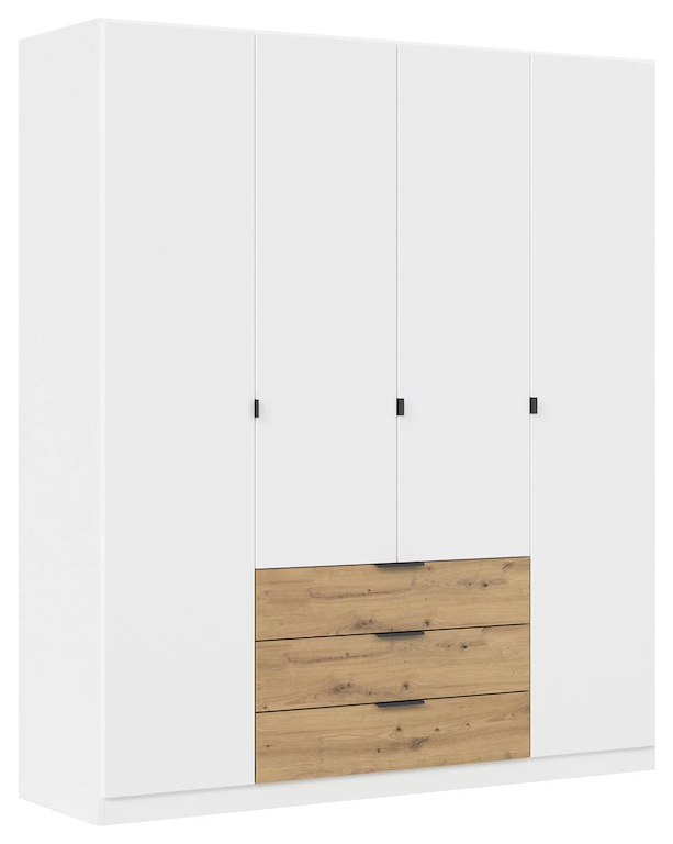 Boxxx ORMAR ZA ODEĆU bela, hrast artisan 181/210/54 cm