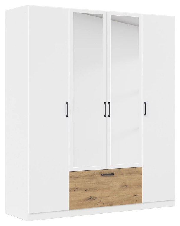 Boxxx ORMAR ZA ODEĆU bela, hrast artisan 181/210/54 cm