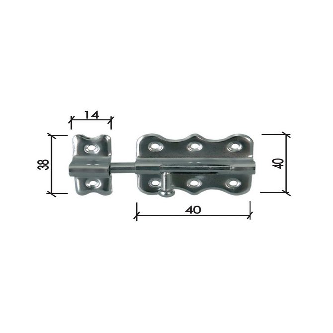 DABEL Reza za vrata 384 Ni 40 x 40 /14 x 38 mm