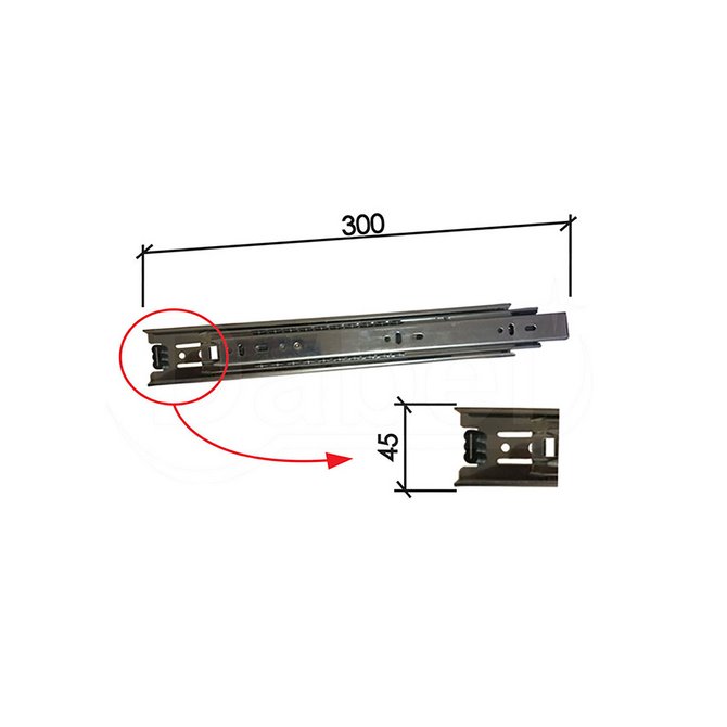 Dabel klizač KL513 300mm
