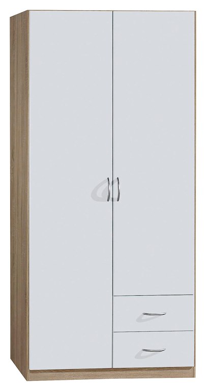 Boxxx ORMAR SA KLASIČNIM VRATIMA bela, sonoma hrast 91/197/54 cm