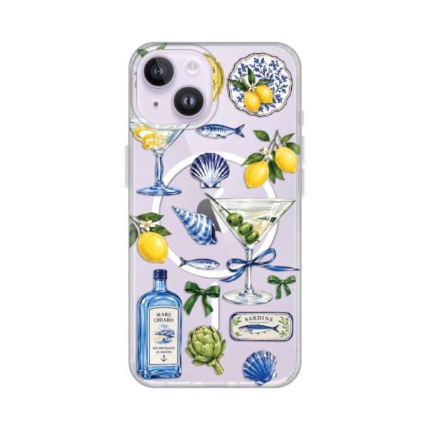 Maska za iPhone 13/14 6.1 Mediterranean Martini Print Magsafe